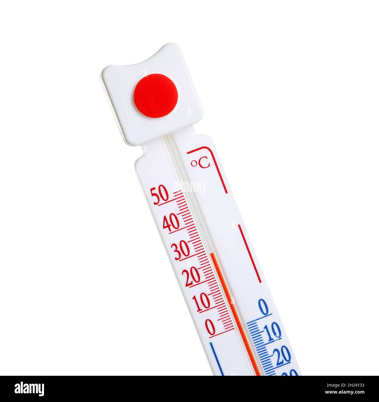 Weather thermometer on white background Stock Photo - Alamy