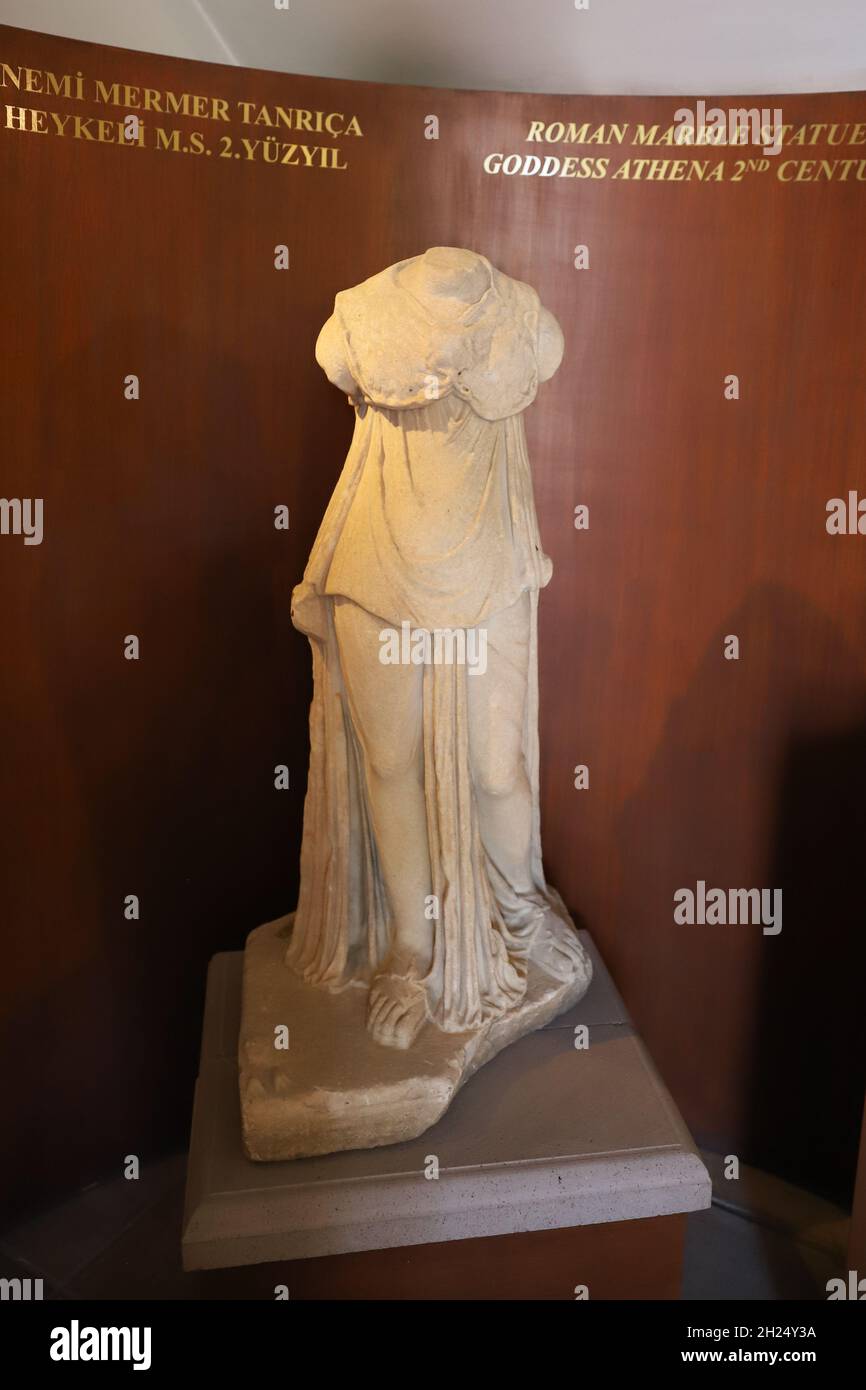 Old Statue in Museum of Anatolian Civilizations, Ankara City, Turkey ...