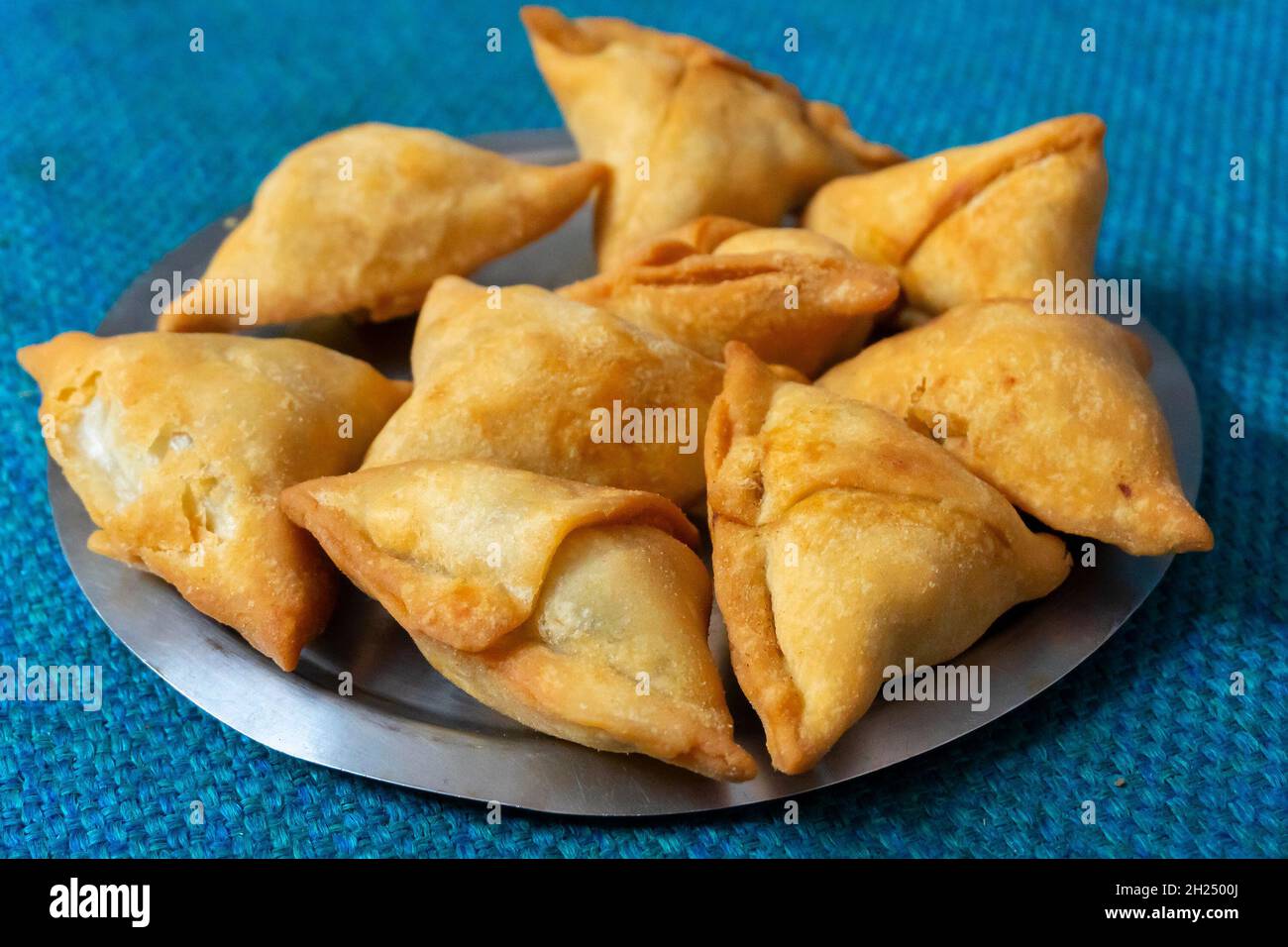 Homemade Samosa, samsa or smosa. A vegetarian spicy Indian special ...