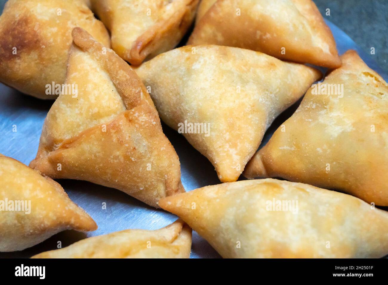Homemade Samosa, samsa or smosa. A vegetarian spicy Indian special ...