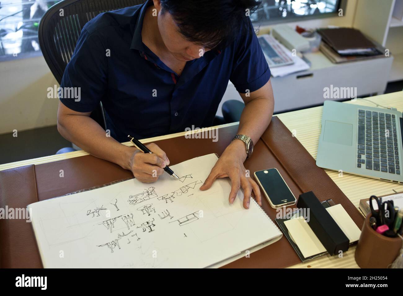 Kenneth Cobonpue, famous Filipino designer, at the design studio of the ...