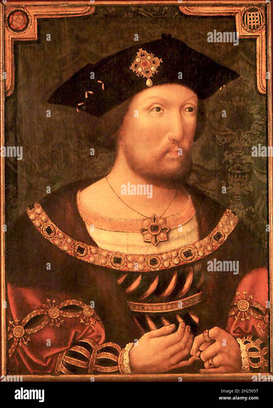 Portrait of Henry VIII or wife vintage painting Stock Photo - Alamy