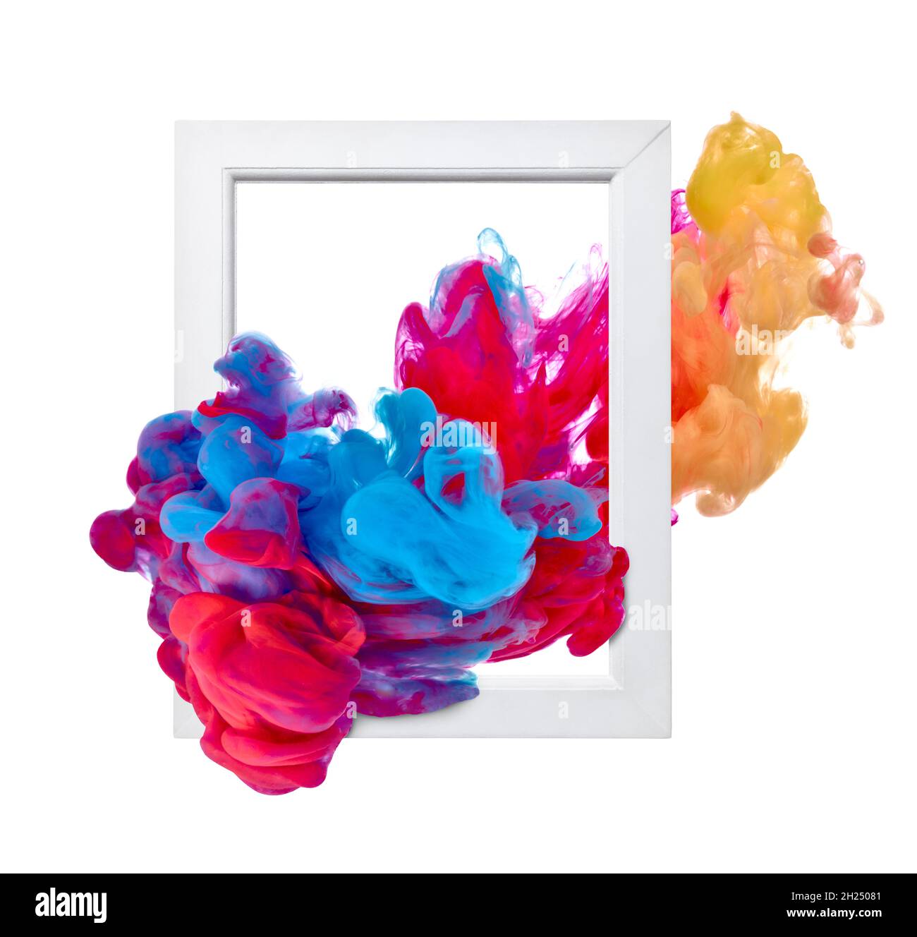 white frame paint liquid water wood background image Stock Photo - Alamy