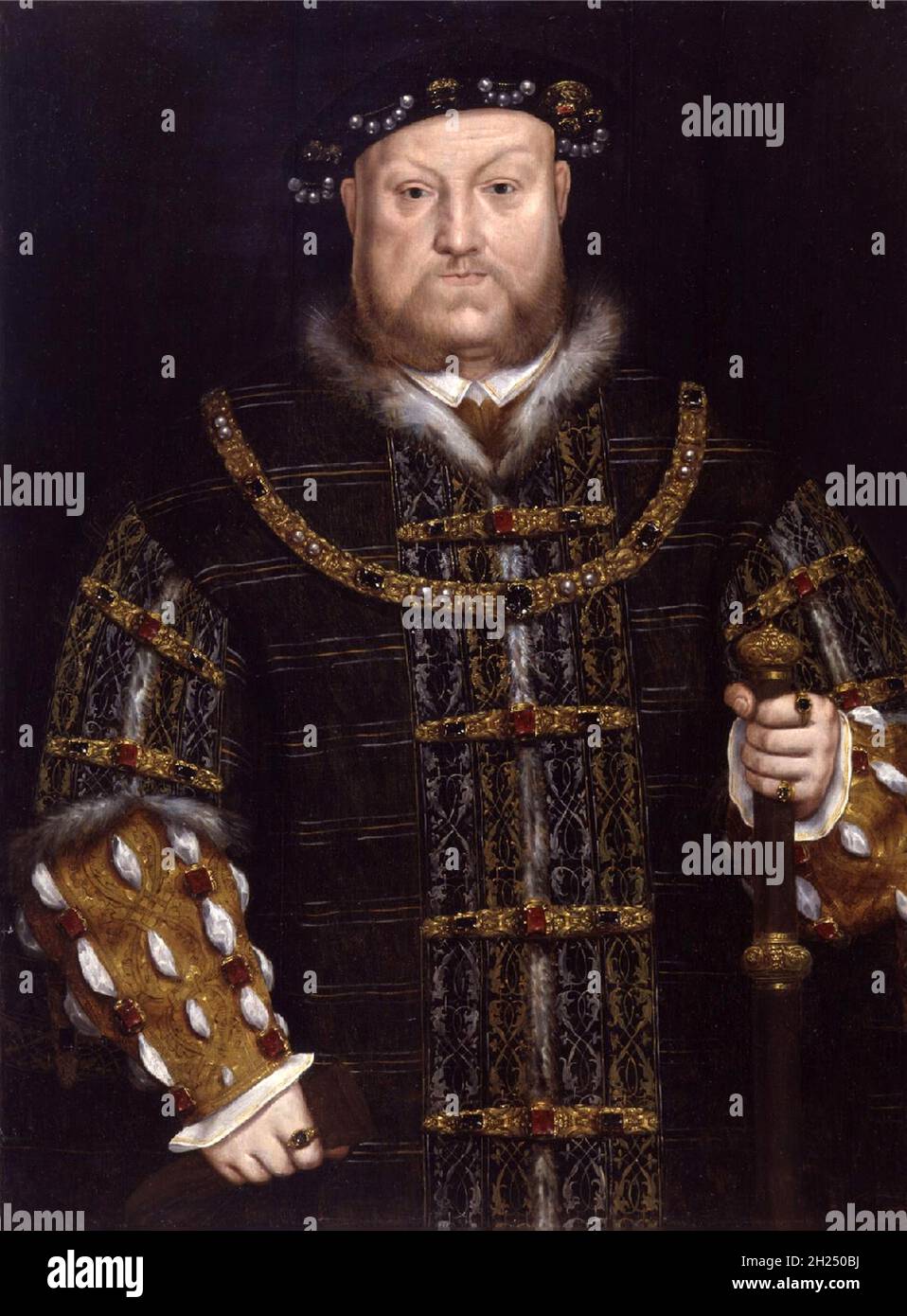 Portrait of Henry VIII or wife vintage painting Stock Photo - Alamy