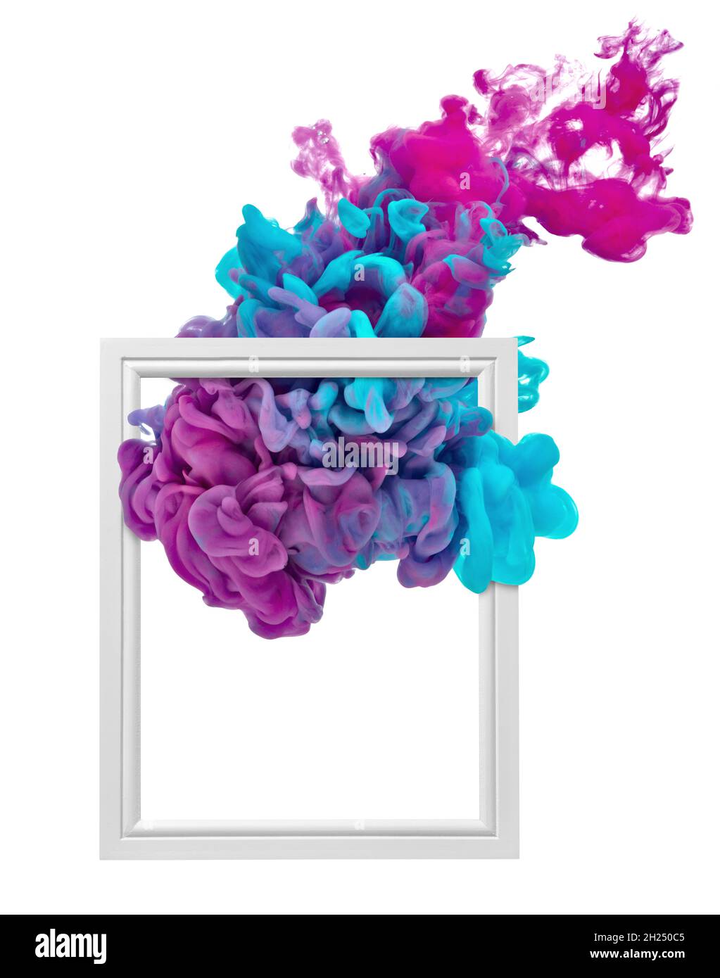 white frame paint liquid water wood background image Stock Photo - Alamy