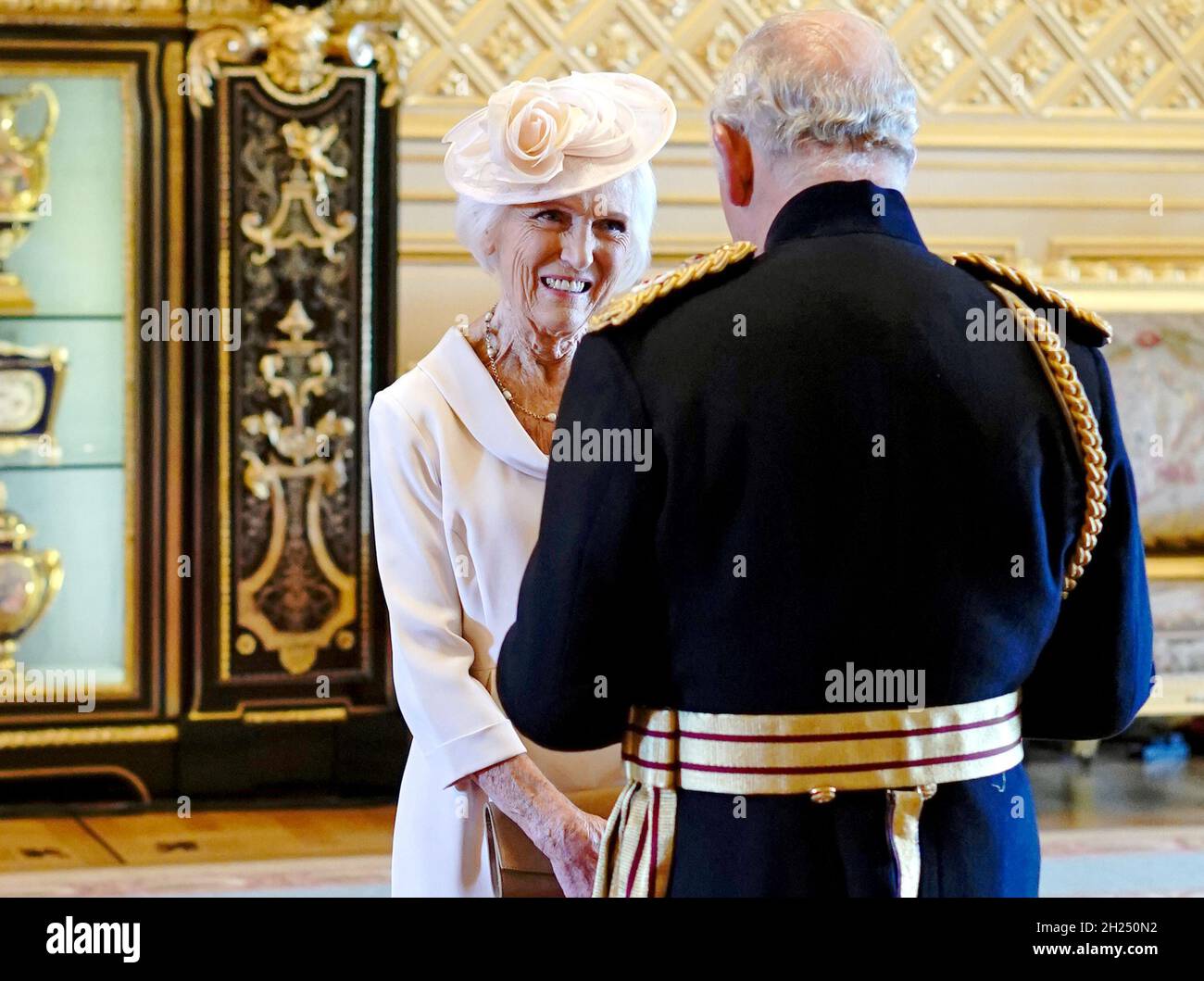 Mary Berry is made a Dame Commander by the Prince of Wales for a ...