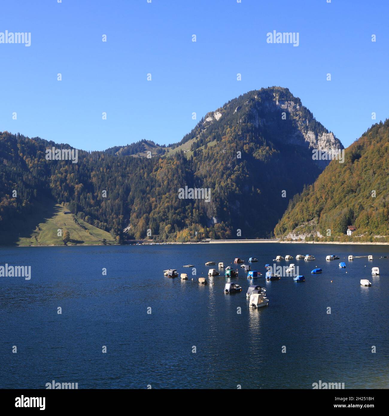 Autumn scene in Innerthal, Schwyz Canton Stock Photo - Alamy