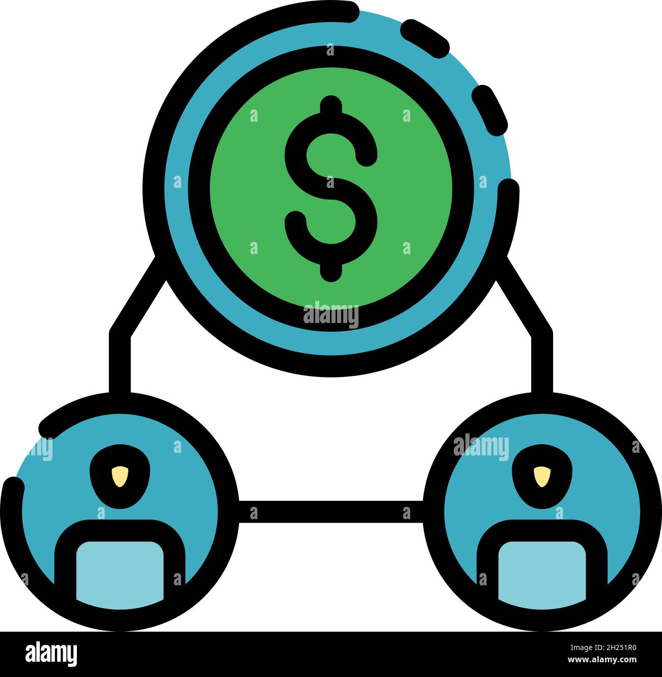 Franchise business icon. Outline franchise business vector icon color ...