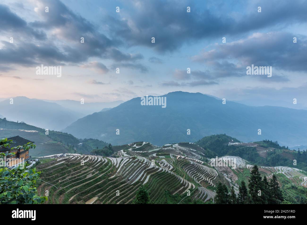 The Seven Stars around the Moon section of the Ping'an Rice Terraces of ...