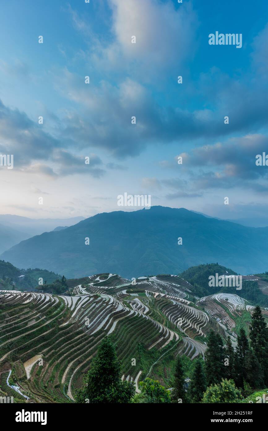The Seven Stars around the Moon section of the Ping'an Rice Terraces of ...