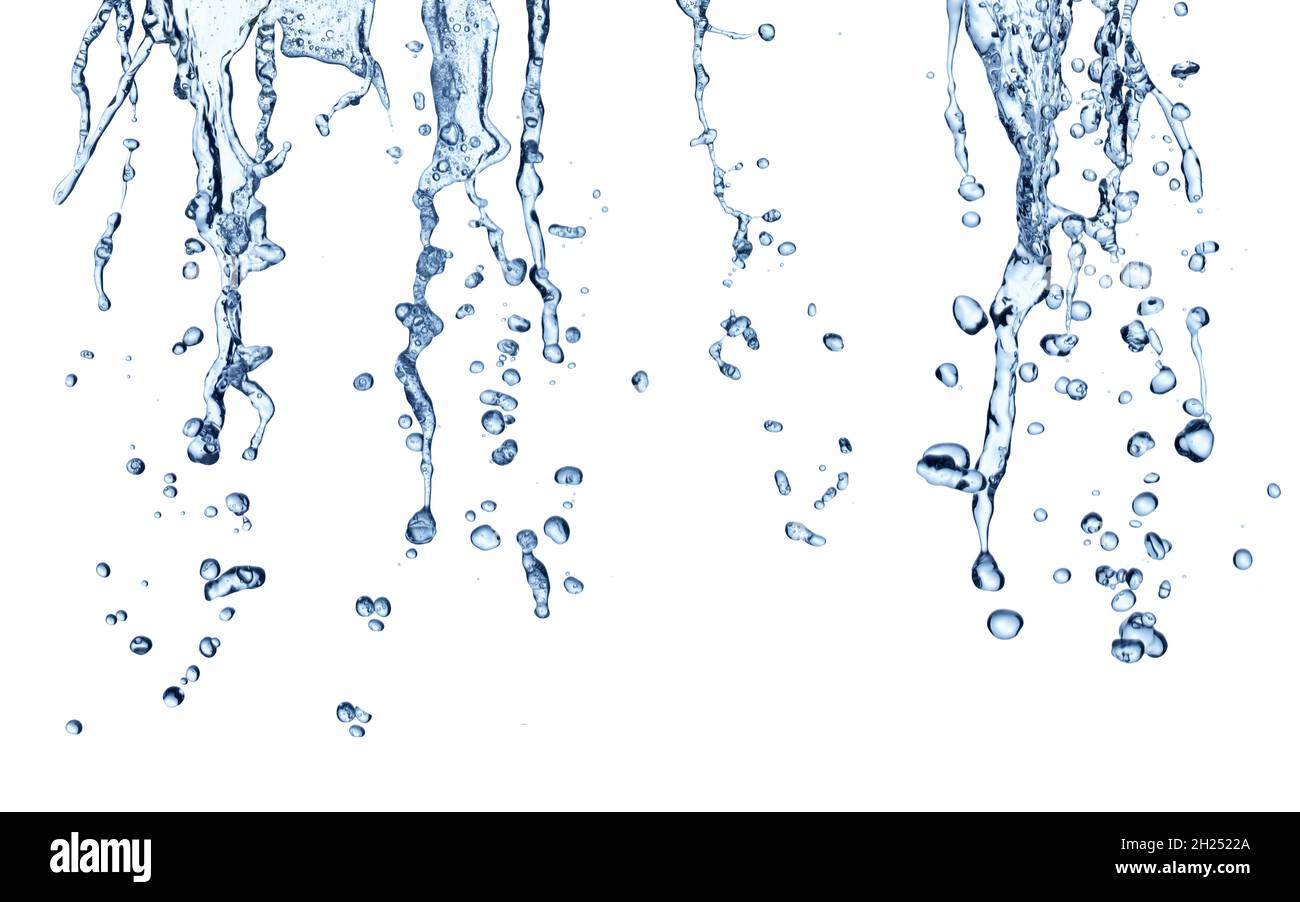 water splash drop blue liquid bubble Stock Photo - Alamy