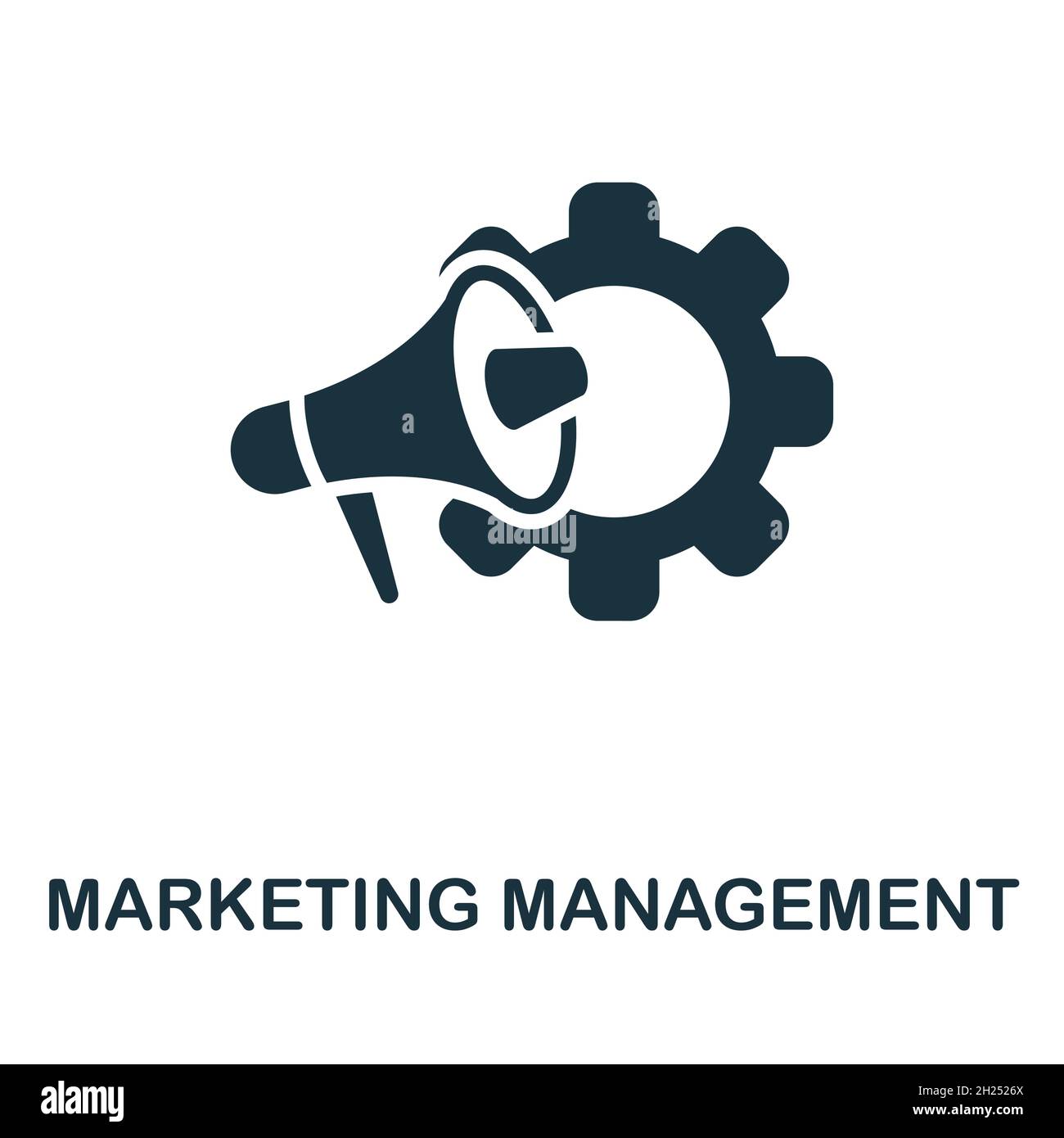 Marketing Management icon. Monochrome sign from company management ...