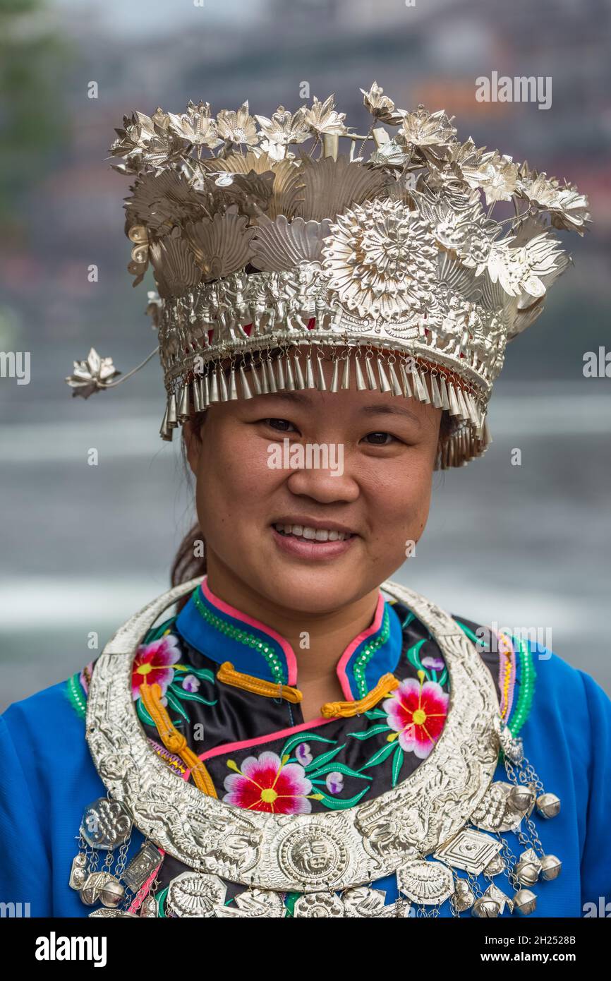 Miao headdress hi-res stock photography and images - Alamy