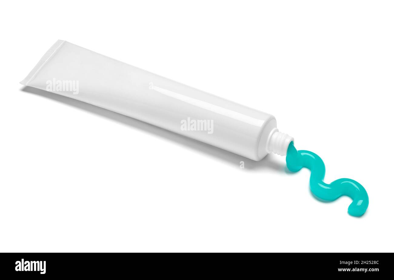toothpaste white tube hygiene health care Stock Photo - Alamy
