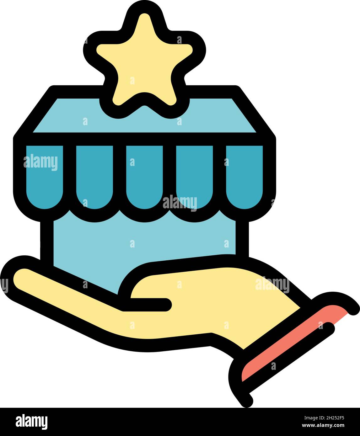 Keep store shop icon. Outline keep store shop vector icon color flat ...
