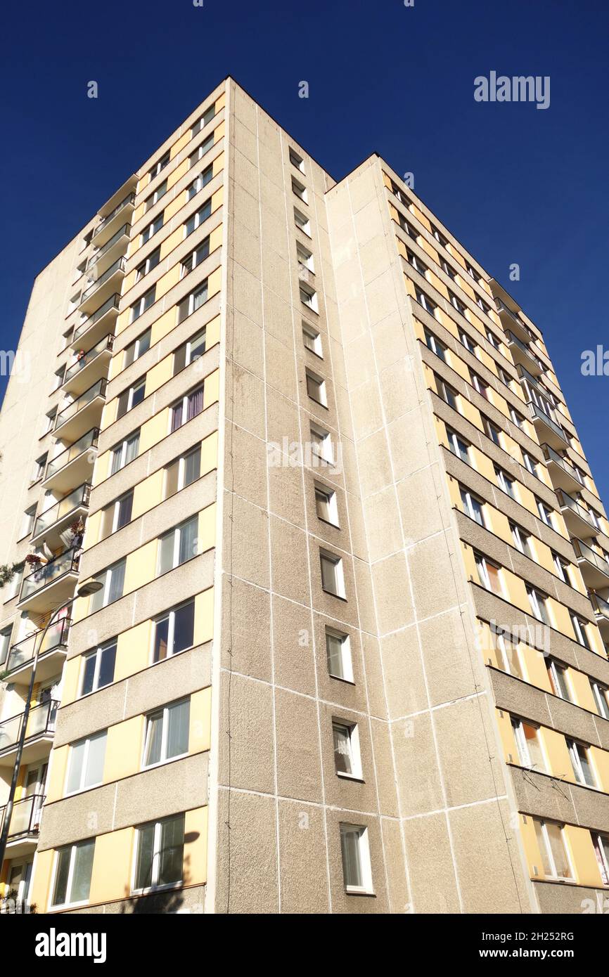 multi-story apartment building called Panelak, built in the 1980 in ...