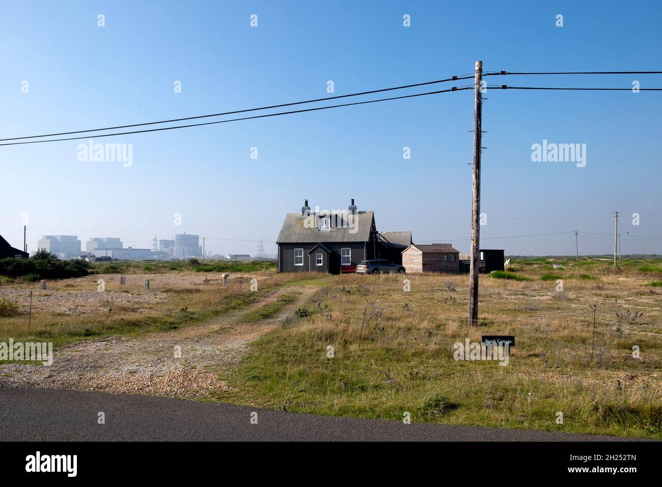 Small home cabin cottage house in the desert landscape near Dungeness ...