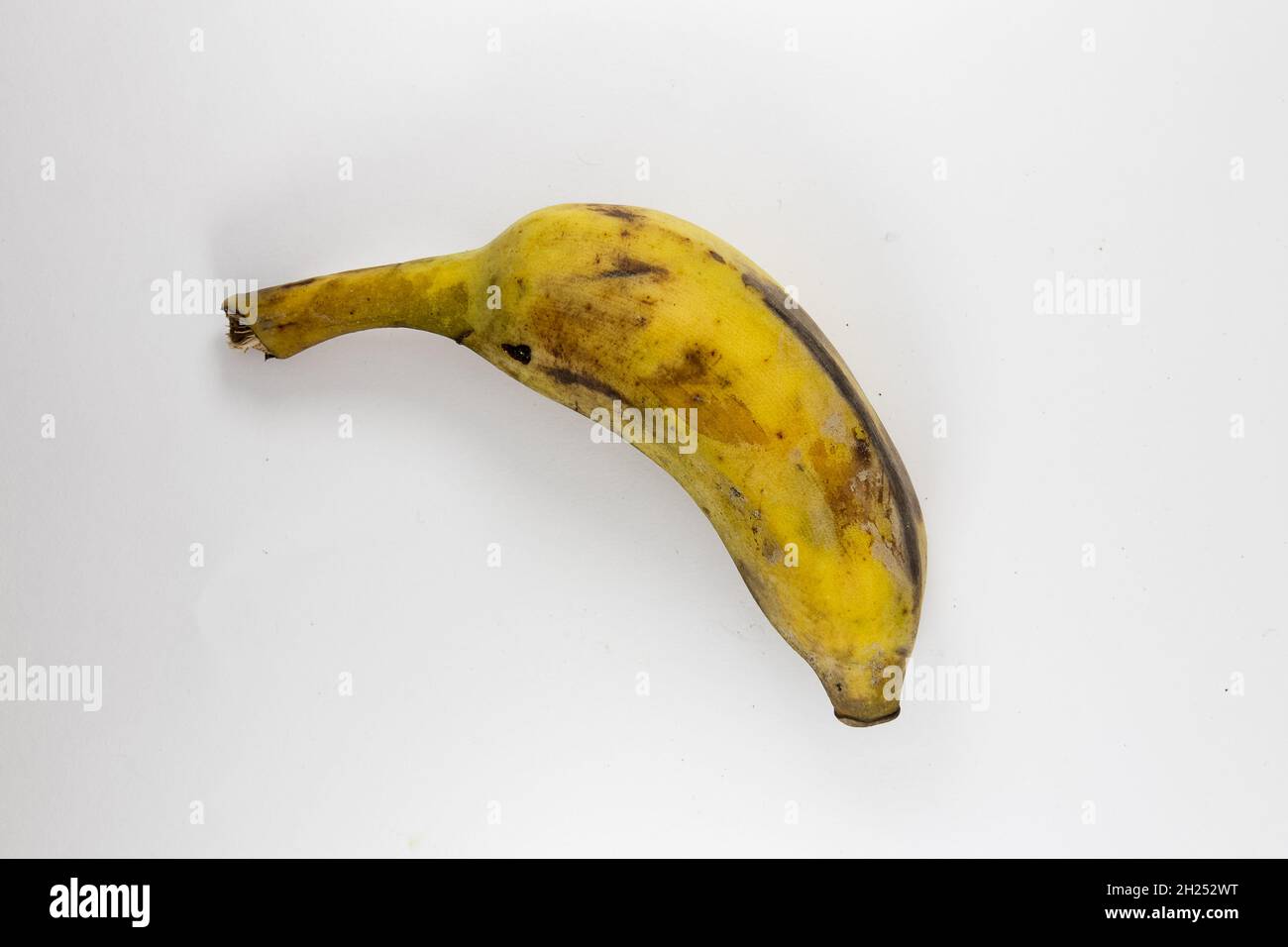 Yellow ripe sugar banana isolated on white background Stock Photo - Alamy