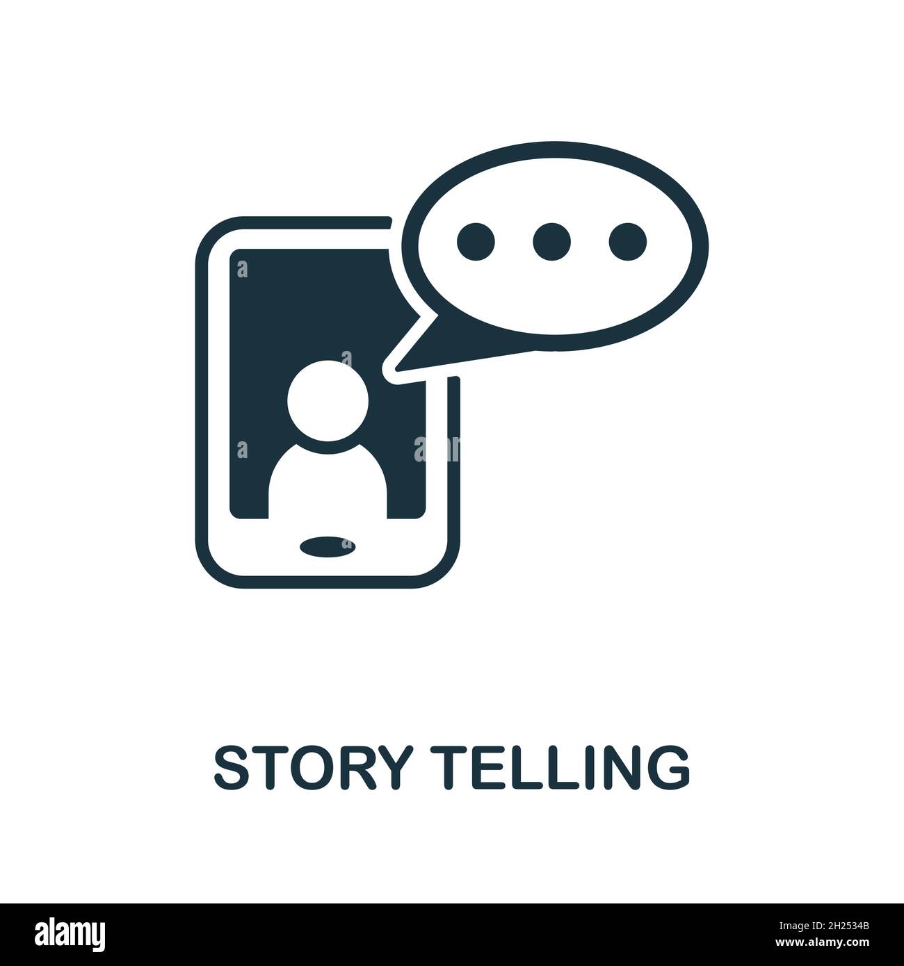 Story Telling icon. Monochrome sign from content marketing collection ...