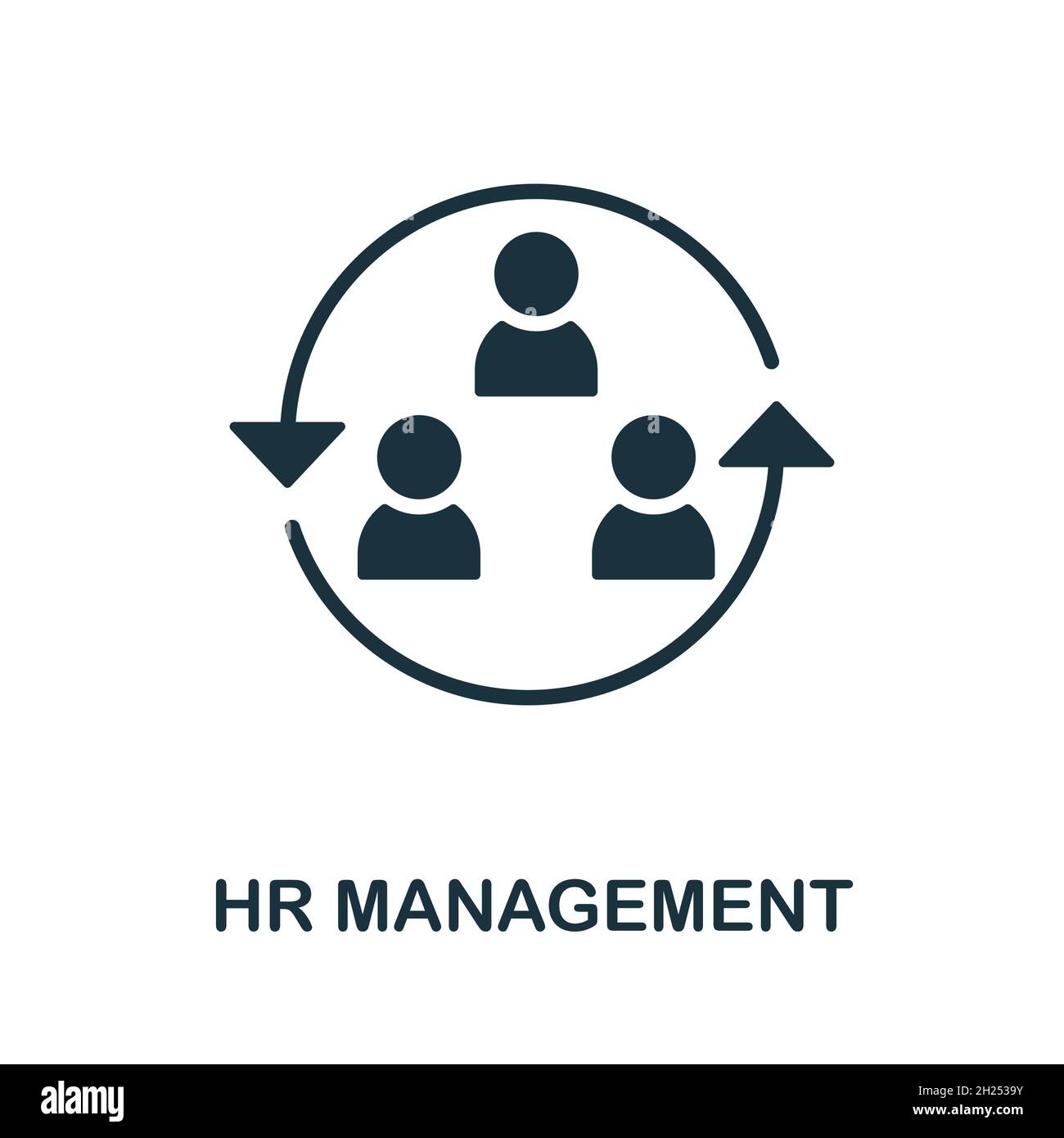 Hr Management icon. Monochrome sign from company management collection ...