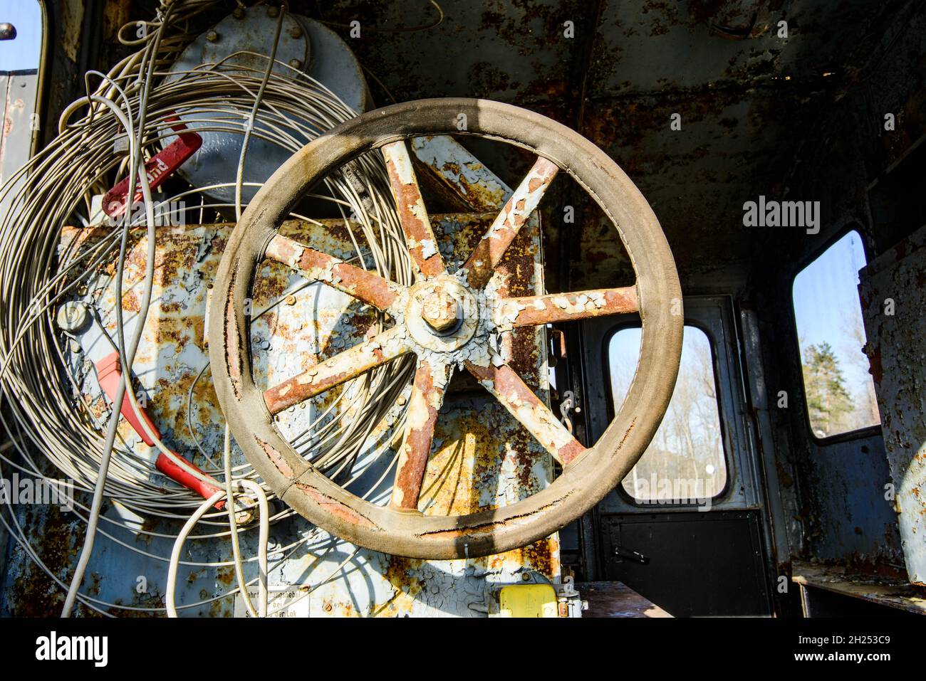 Wheel of an old steam tank locomotive Stock Photo - Alamy