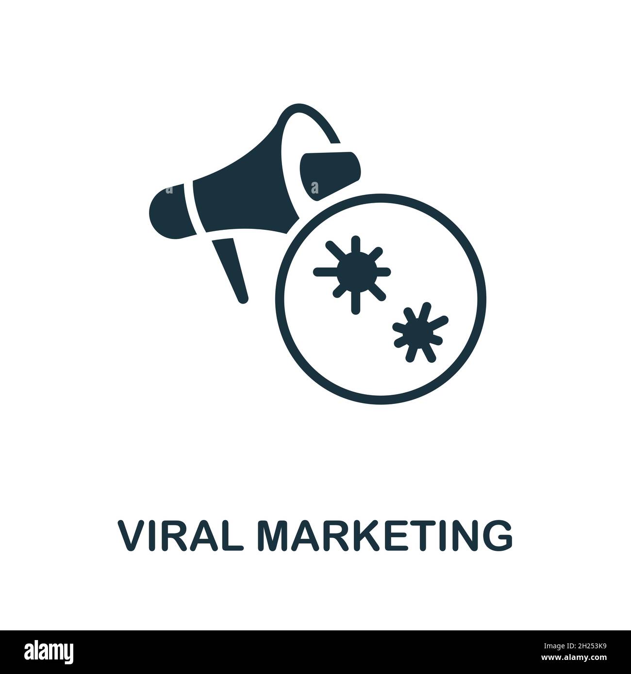 Viral Marketing icon. Monochrome sign from content marketing collection ...