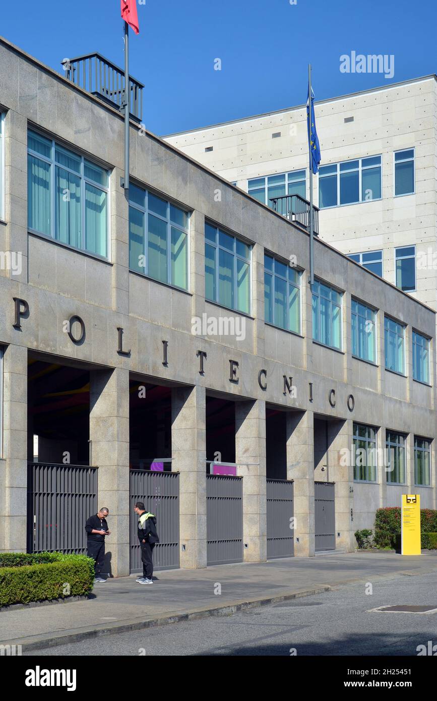 Turin, Piedmont, Italy -10-10-2021- External view of the Polytechnic of ...