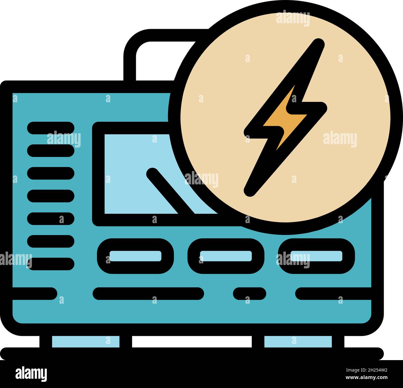 Electric stabilizer icon. Outline electric stabilizer vector icon color ...