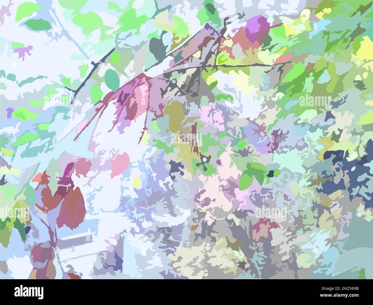 Colorful autumn plant motif for textiles or backgrounds and textures ...