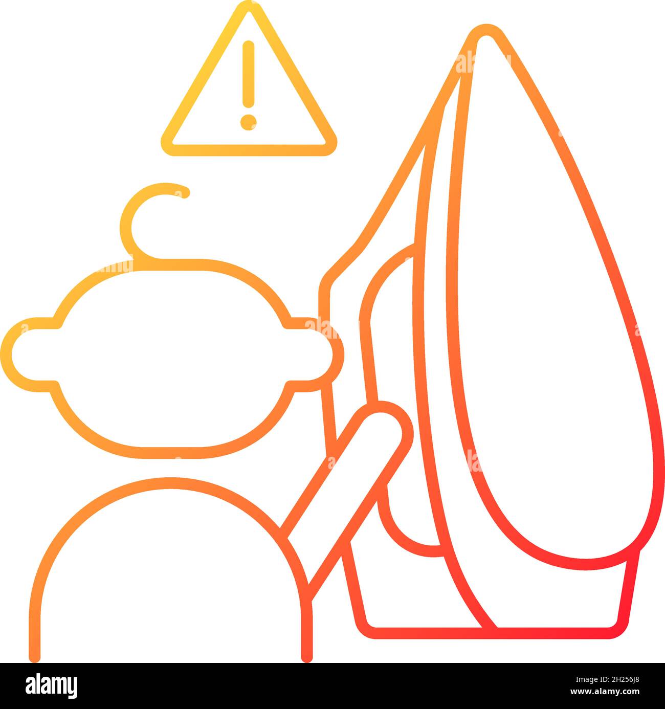 Child and hot iron gradient linear vector icon Stock Vector Image & Art ...