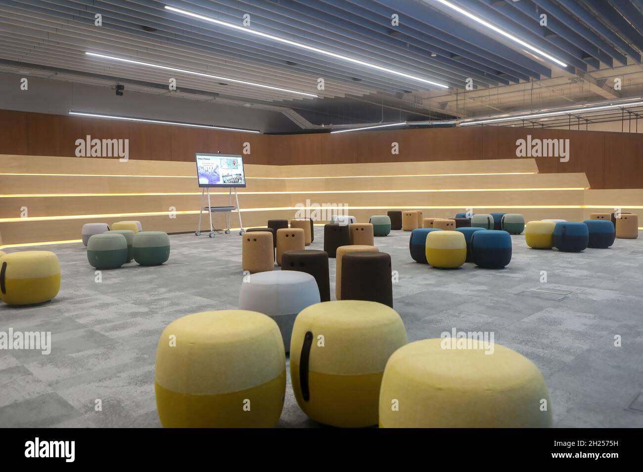 Thessaloniki, Greece,12 October 2021: Interior view of new Pfizer's ...