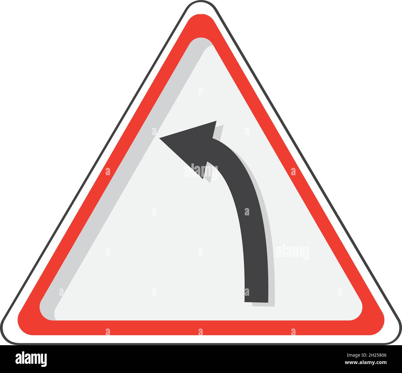 dangerous turn left signal Stock Vector Image & Art - Alamy