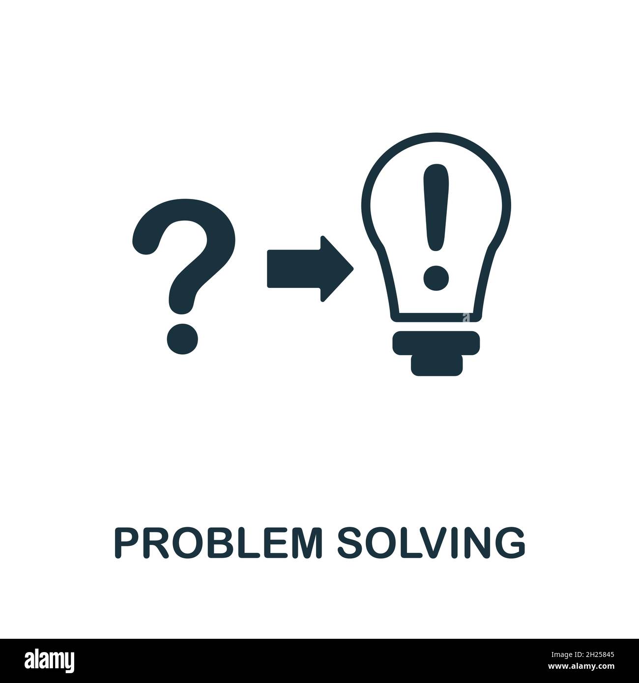 Problem Solving icon. Monochrome sign from creative learning collection ...