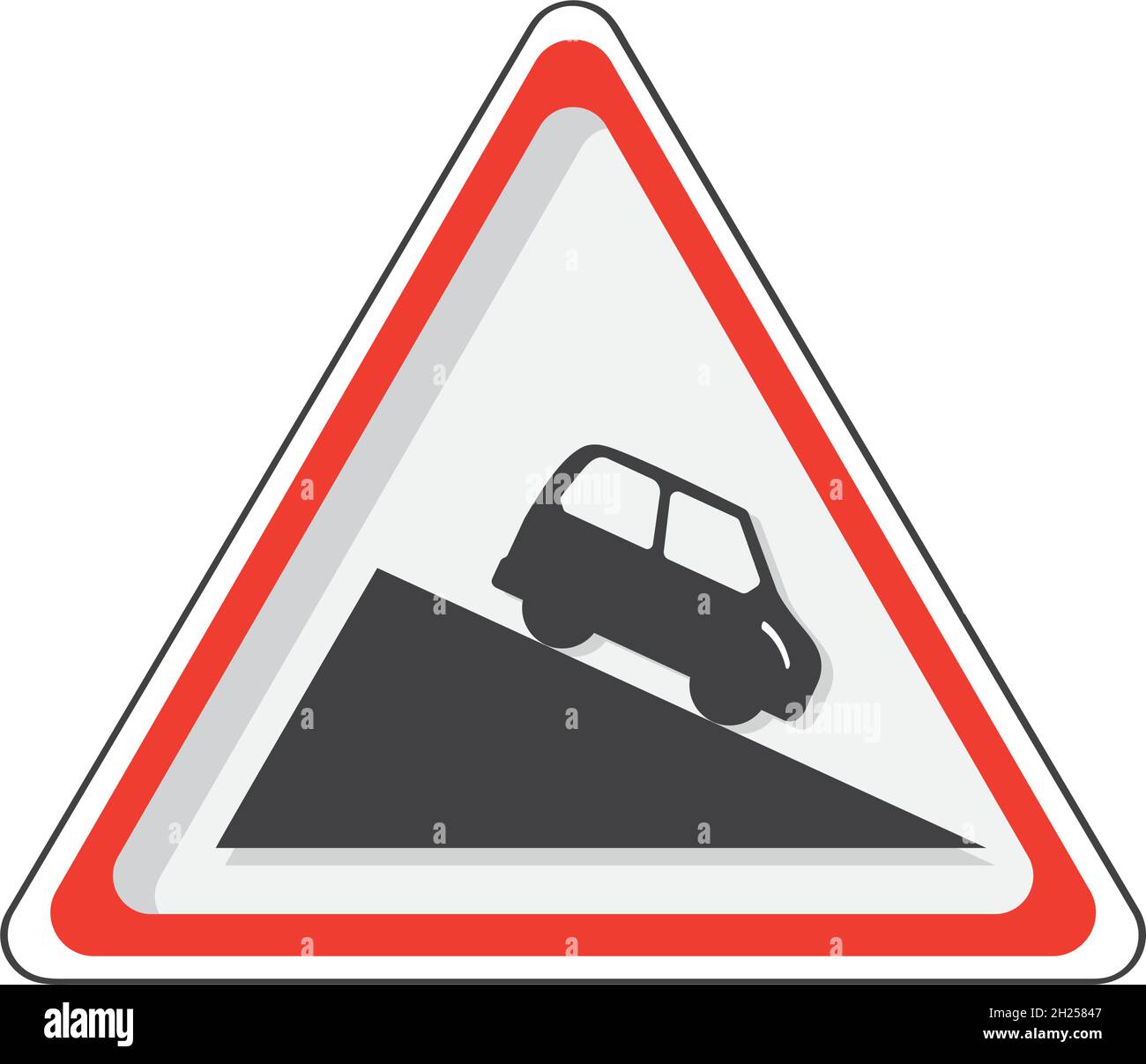 steep descent traffic signal Stock Vector Image & Art - Alamy