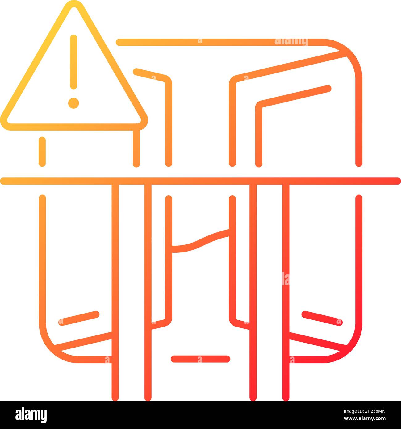 Window guards on all windows gradient linear vector icon Stock Vector ...