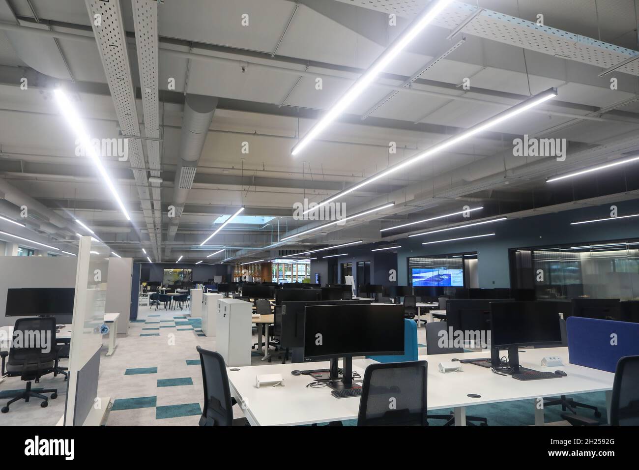 Thessaloniki, Greece,12 October 2021: Interior view of new Pfizer's ...