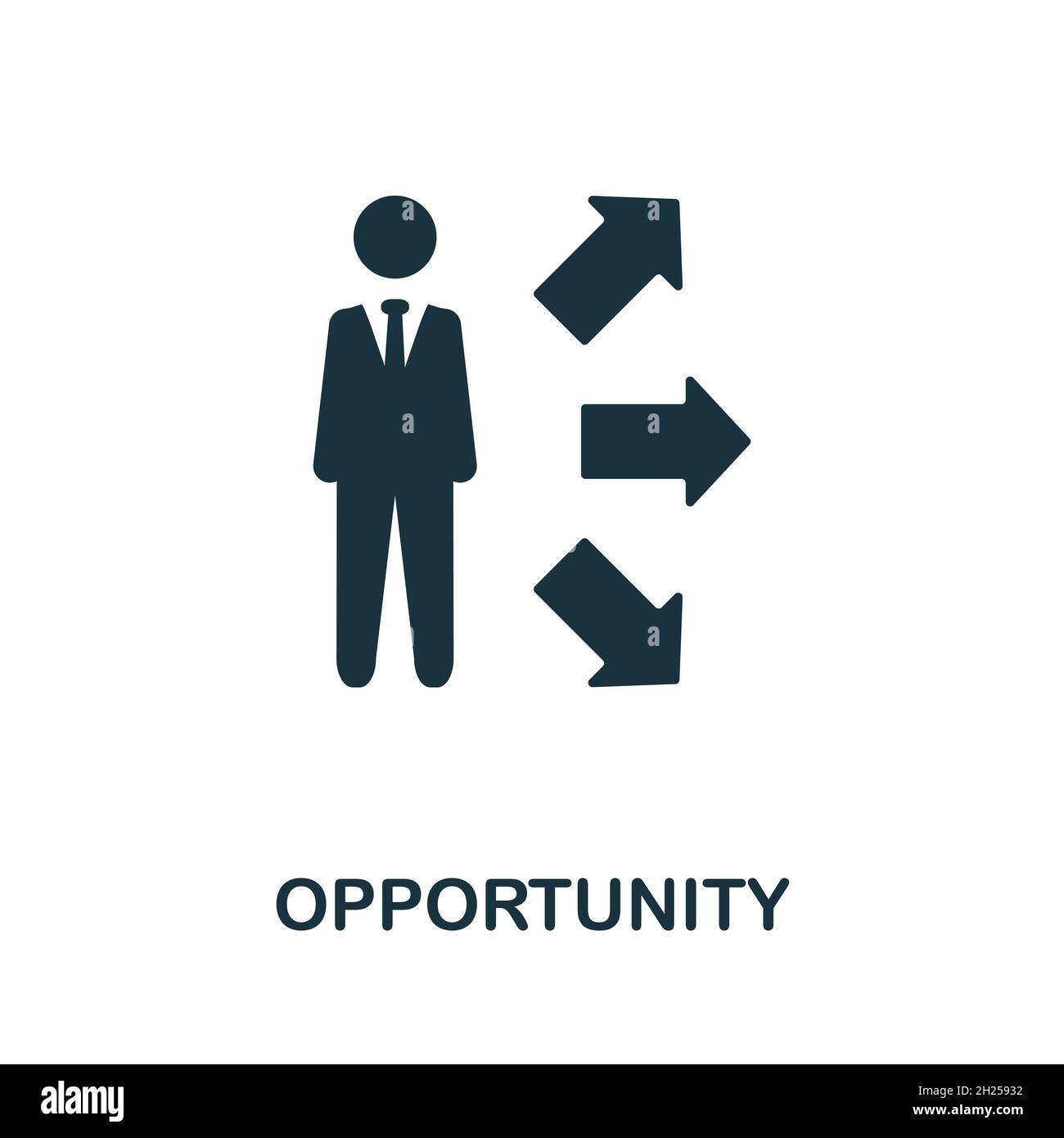 Opportunity icon. Black sign from creative learning collection ...