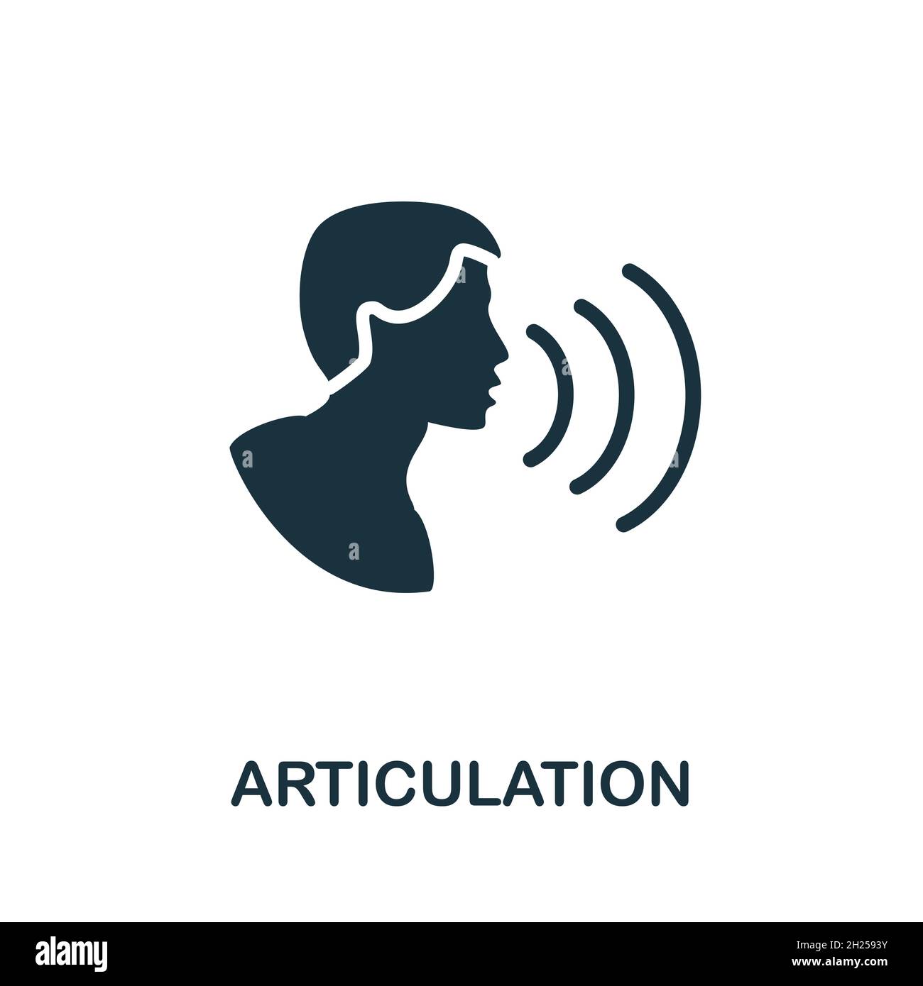 Articulation icon. Monochrome sign from creative learning collection ... Articulation icon. Monochrome sign from creative learning collection ...
