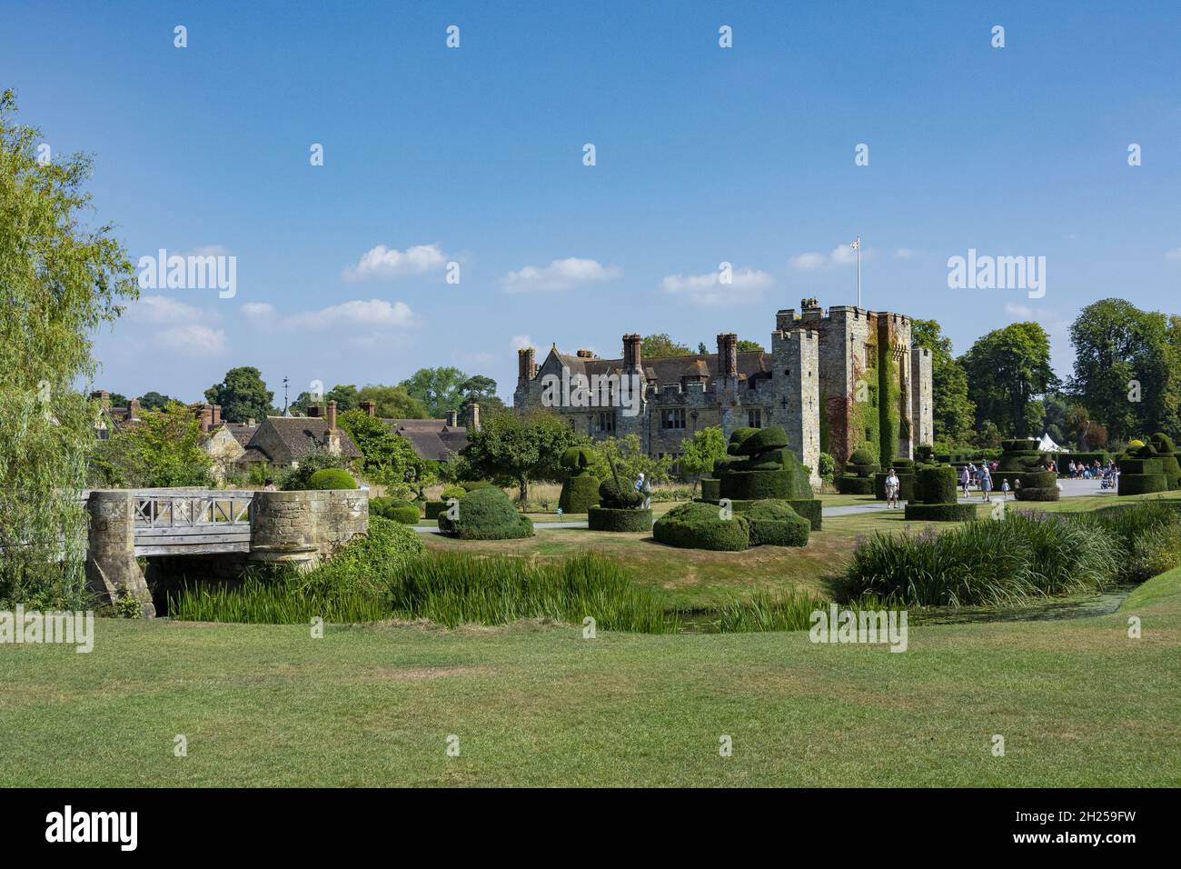 Hever Castle and gardens located in the village of Hever, Kent, near ...