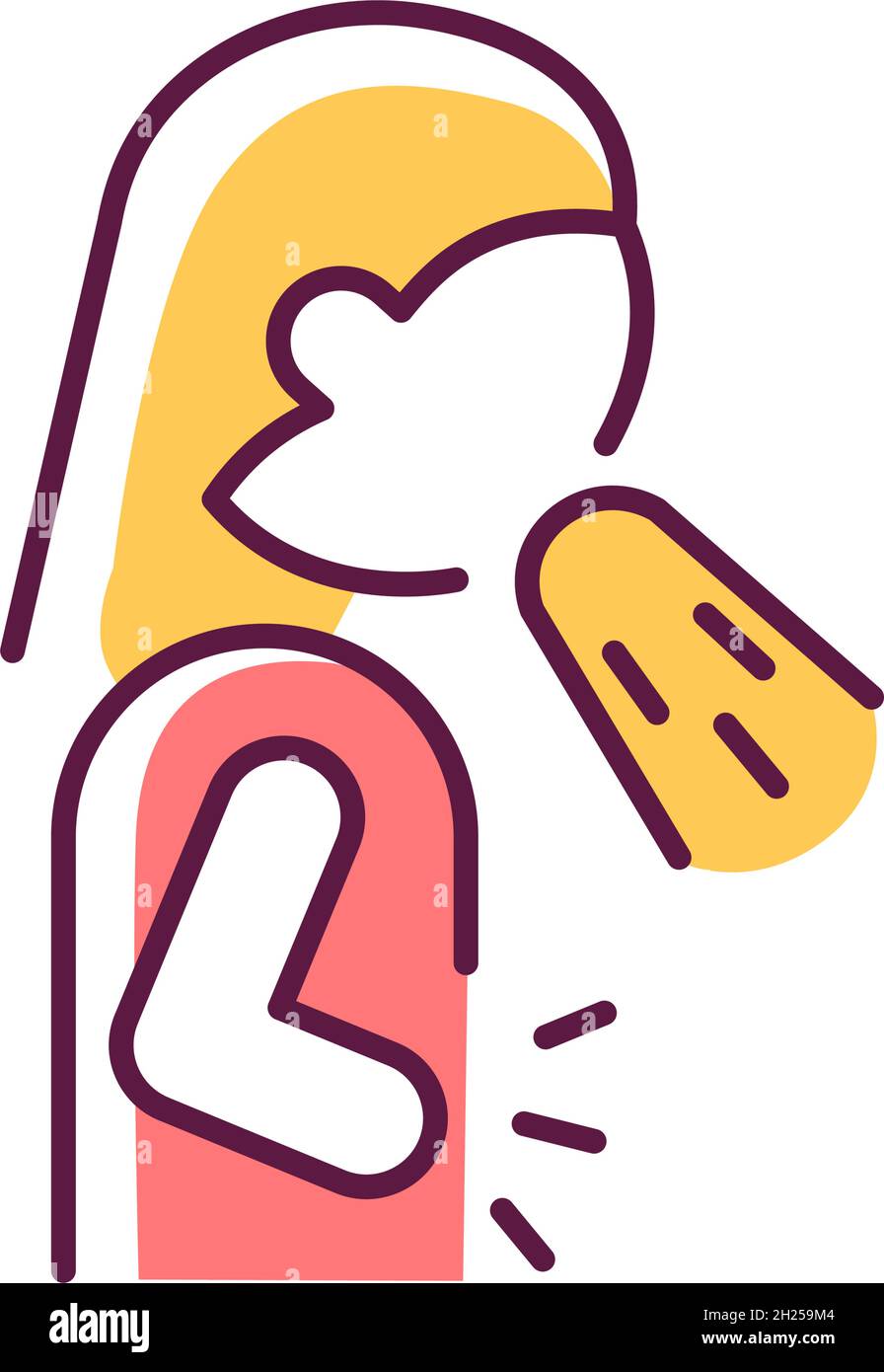 Nausea and vomiting RGB color icon Stock Vector Image & Art - Alamy