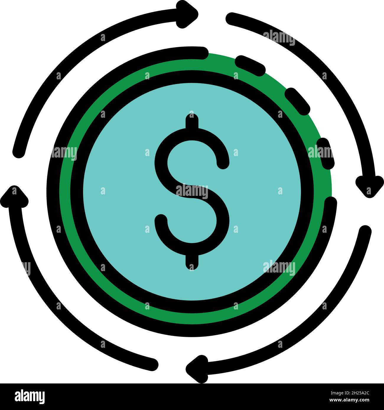 Offshore money transfer icon. Outline offshore money transfer vector ...