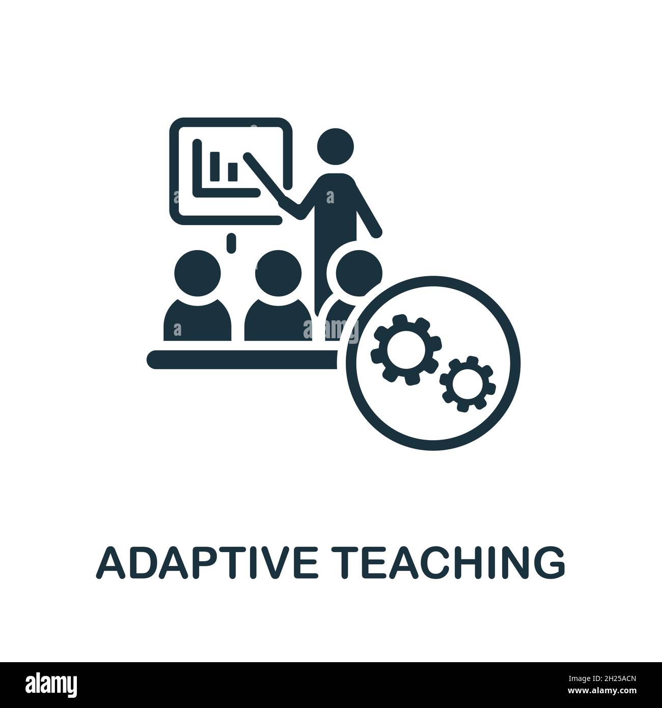Adaptive Teaching icon. Black sign from creative learning collection ...