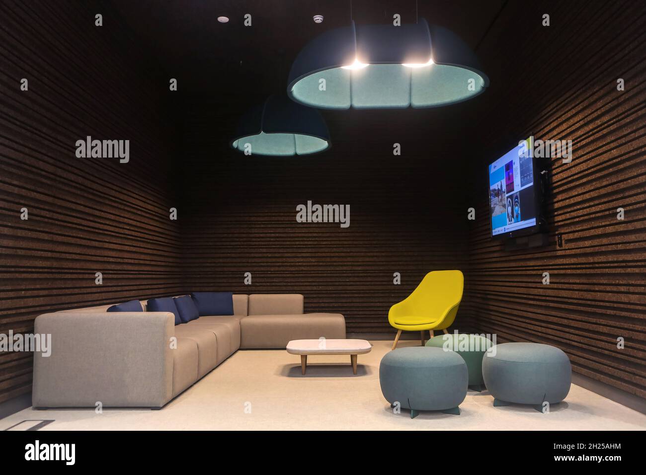 Thessaloniki, Greece,12 October 2021: Interior view of new Pfizer's ...