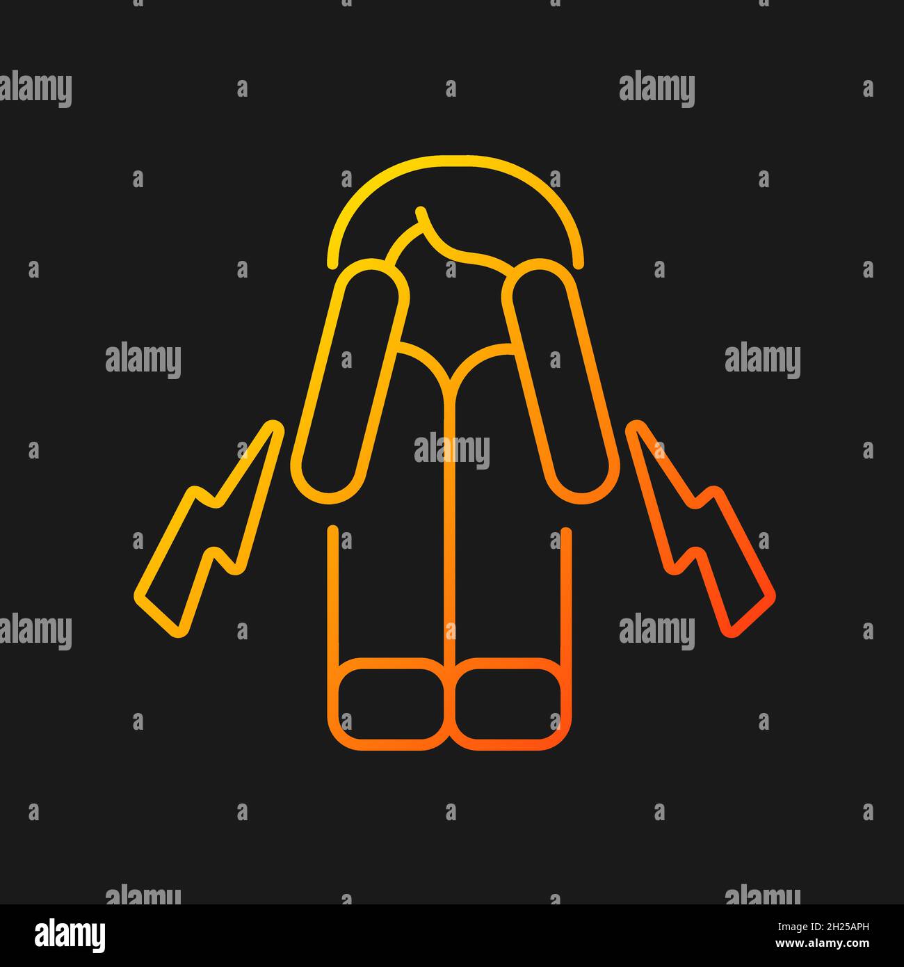 Panic attack gradient vector icon for dark theme Stock Vector Image ...