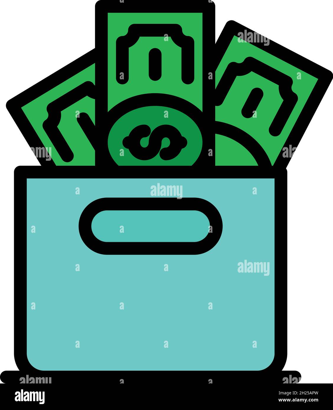 Money laundering box icon. Outline money laundering box vector icon ...