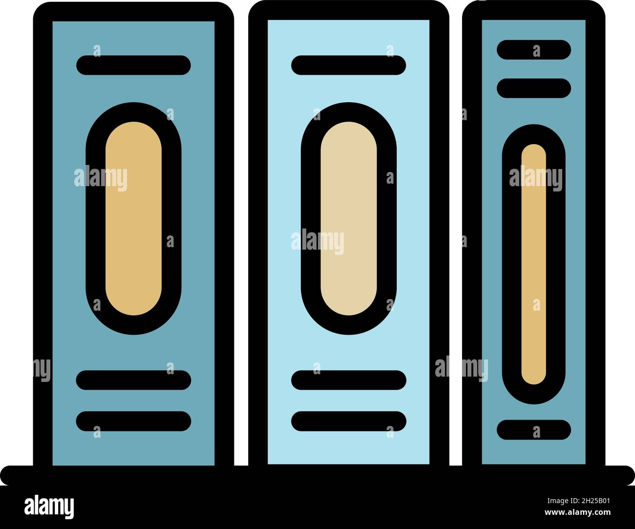 File folder icon. Outline file folder vector icon color flat isolated Stock Vector Image & Art ...
