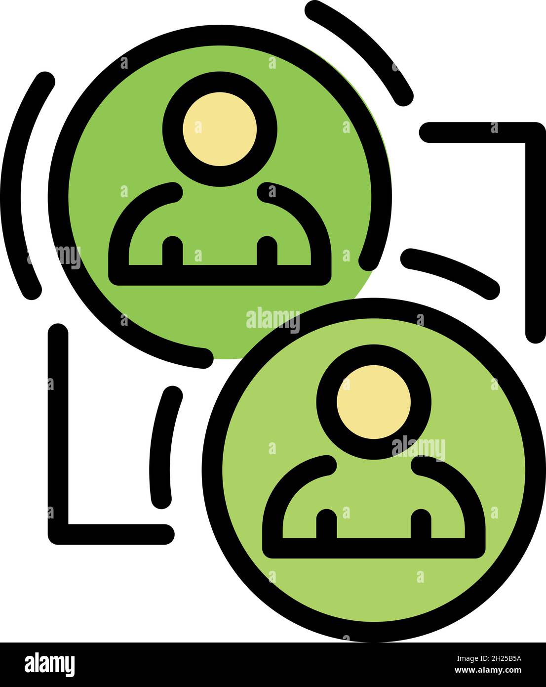 Business collaboration icon. Outline business collaboration vector icon ...