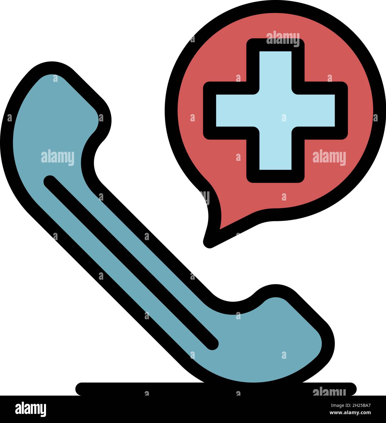Medical emergency call icon. Outline medical emergency call vector icon ...