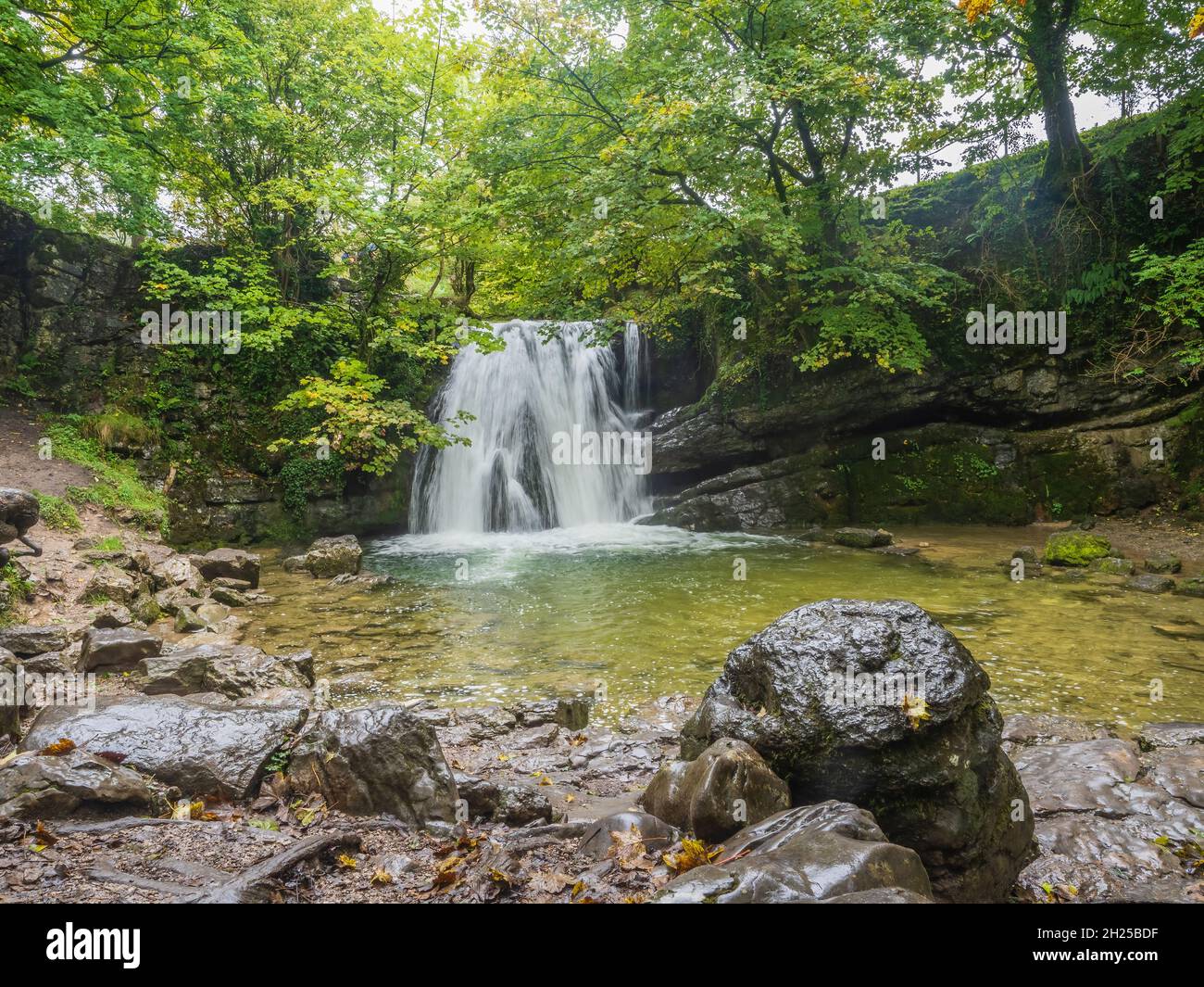Janet's Foss is a small waterfall in the vicinity of the village of ...