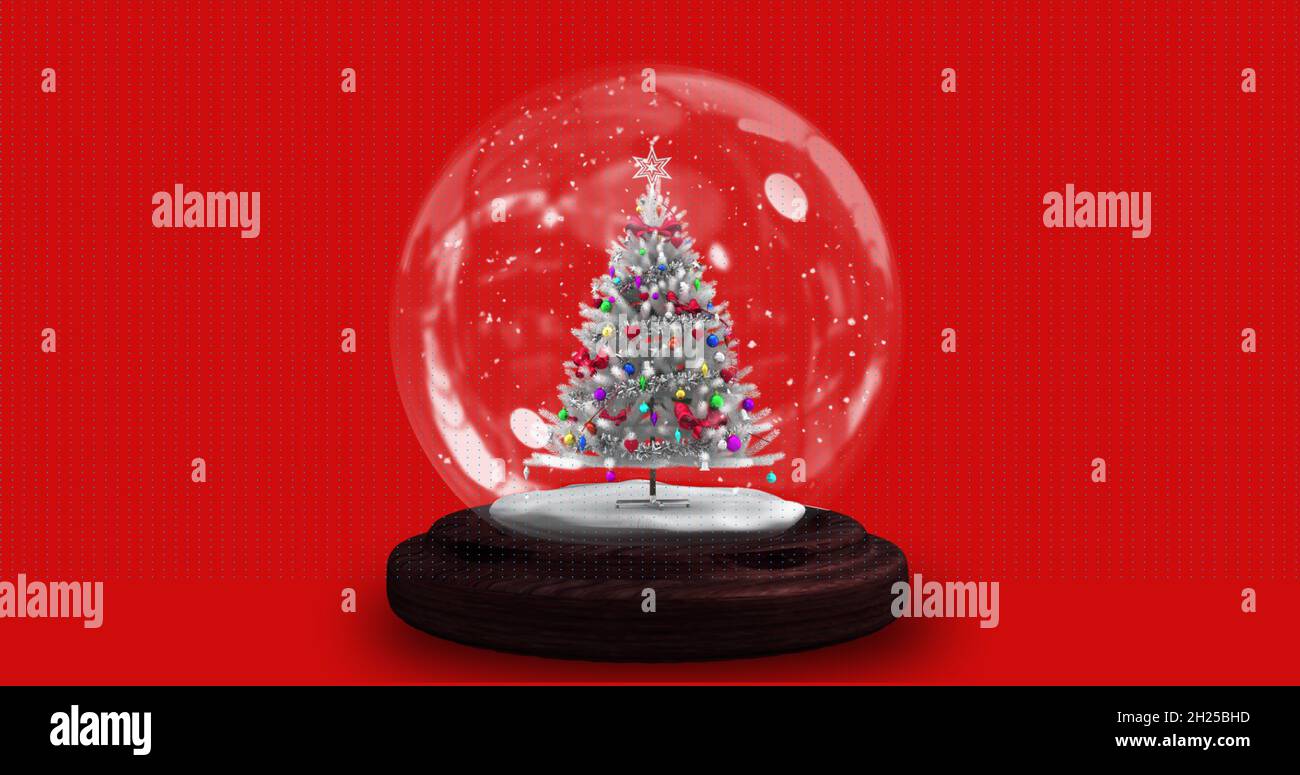 Christmas snow loop sign red hi-res stock photography and images - Alamy
